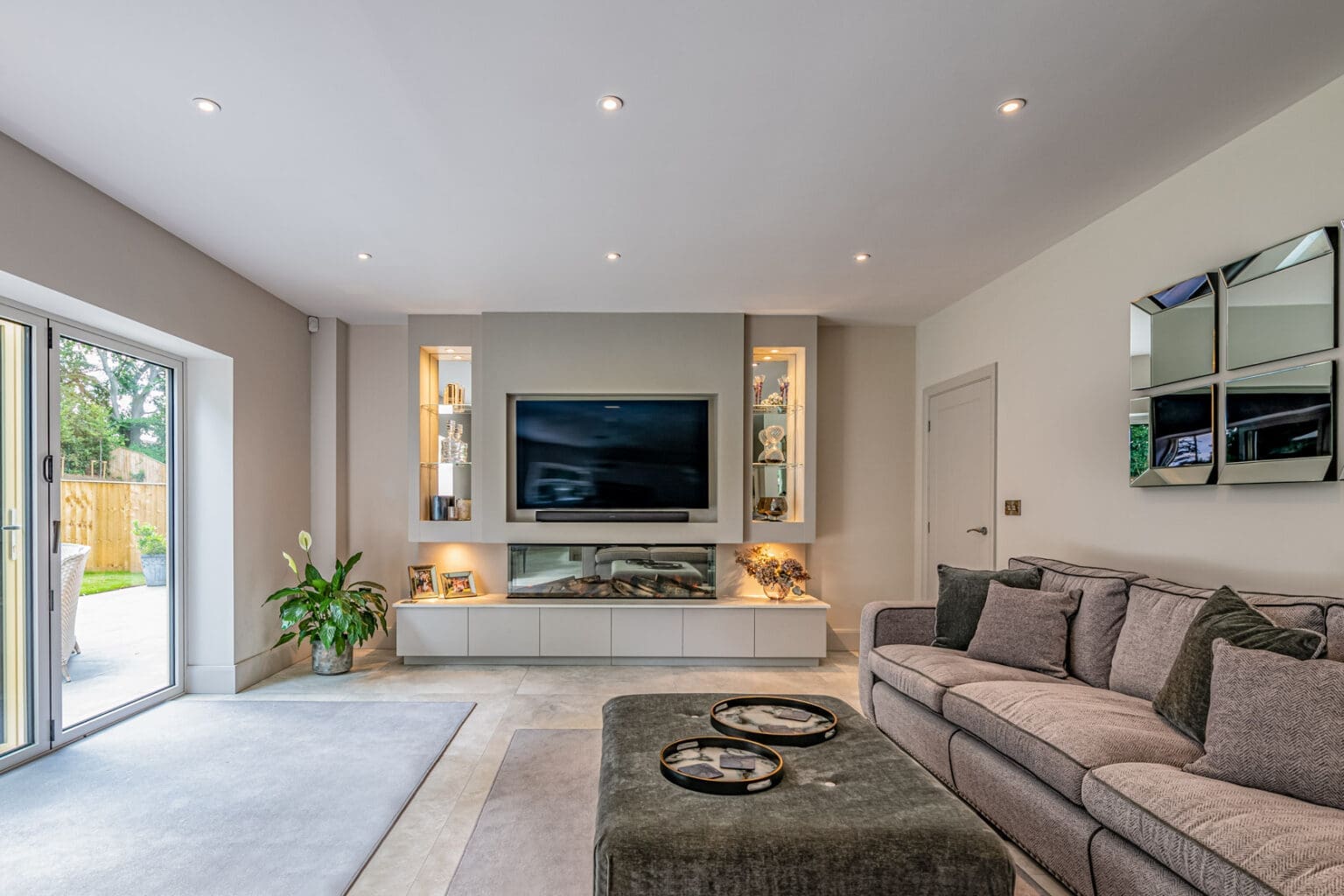 Media Wall with Fireplace | Entertainment Unit | TV Cabinet