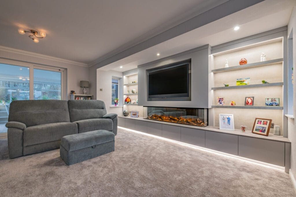 Media Wall with Fireplace | Entertainment Unit | TV Cabinet